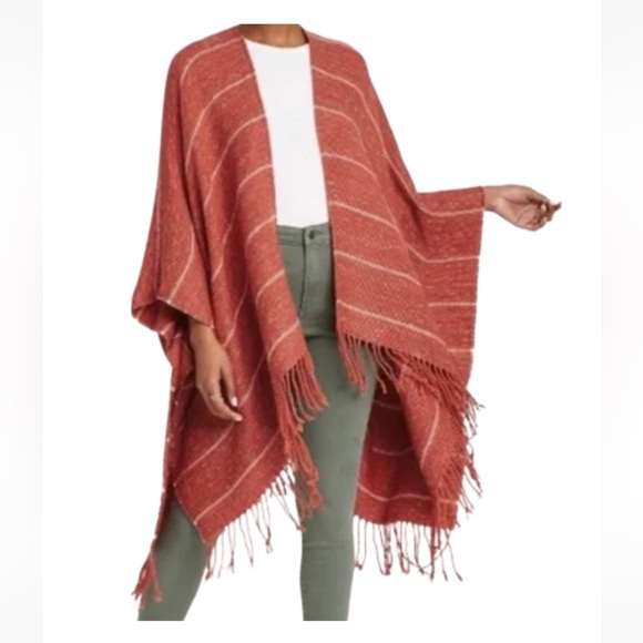 Universal Thread | Sweaters | Universal Thread Striped Poncho One Size | Poshmark